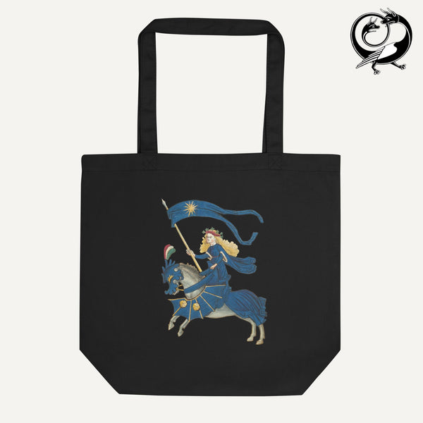 Blue Lady Knight - Medieval Marginalia - Tote Bag – Marginal Prints