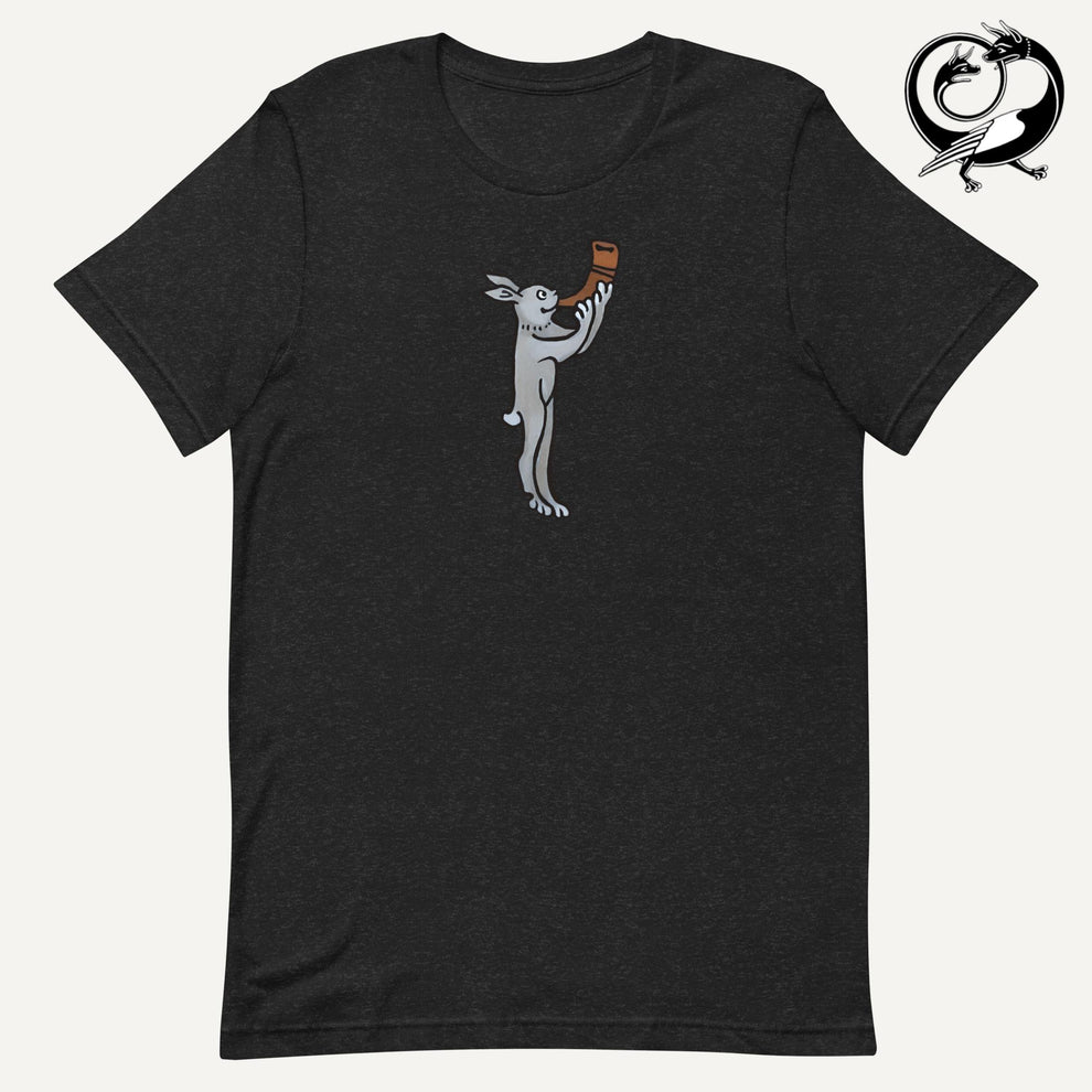 Trompet Bunny - Medieval Marginalia - Unisex T-Shirt – Marginal Prints