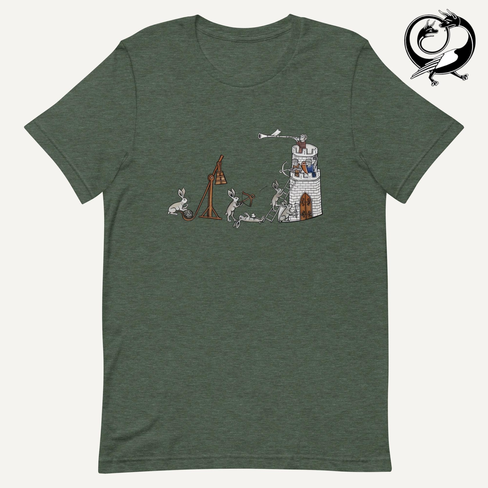 Bunnies Besieging a Castle - Medieval Marginalia - Unisex T-Shirt ...