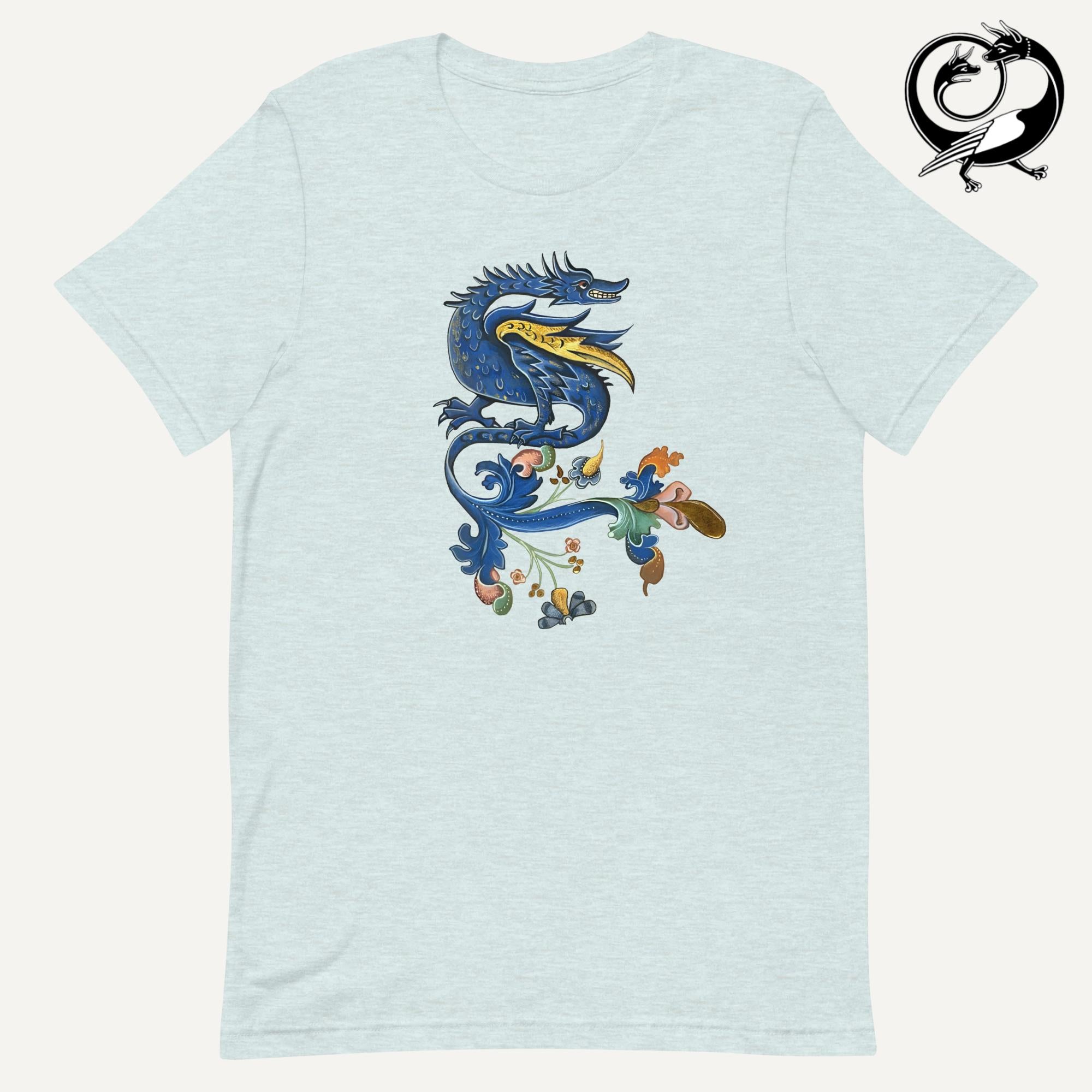 Blue Dragon - Medieval Marginalia - Unisex T-Shirt – Marginal Prints